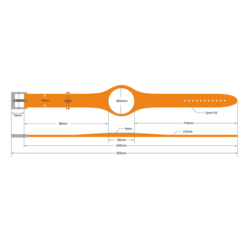 Custom PVC07 RFID PVC Wristband Embedded 125khz/13.56Mhz (MIFARE/Ntag) Chip Available - Cardcube