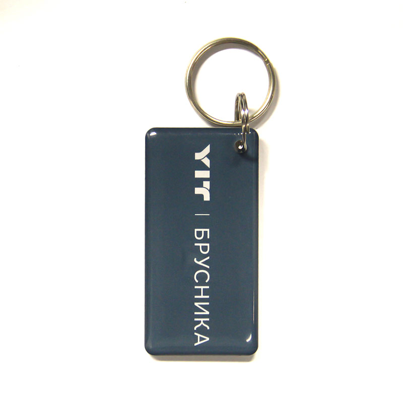 Custom RFID Epoxy Keyfob Keychain 01 - Card Cube RFID Group